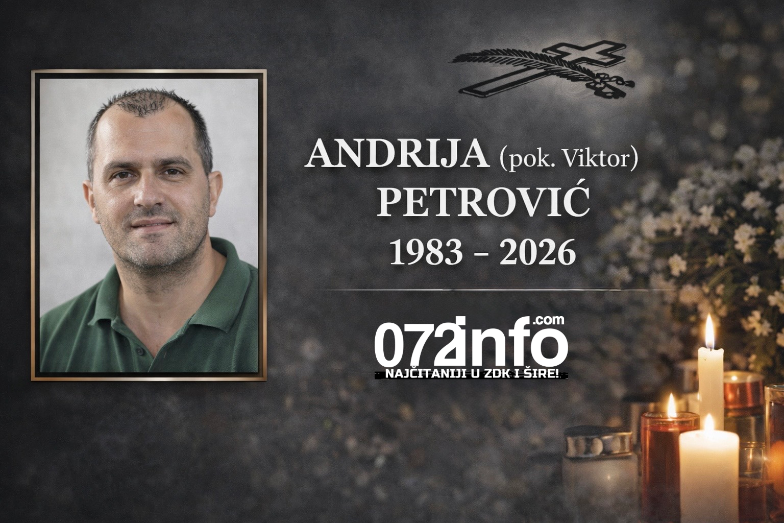 Poznat termin ukopa Andrije Petrovića | 072info